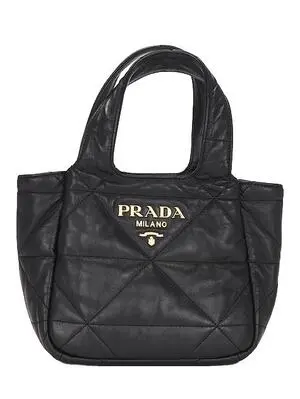 FWRD RENEW Prada Nappa Tote Bag - Black