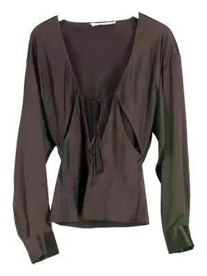 CHRISTOPHER ESBER Triquetra Cut-Out Tie Blouse