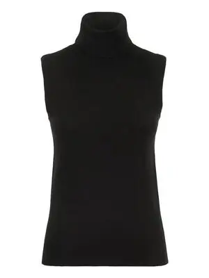 MICHAEL KORS Cashmere High-Neck Sleeveless Sweater