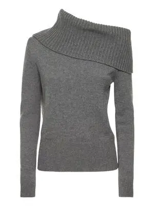Michael Kors Asymmetric One-shoulder Cashmere Sweater - Grey