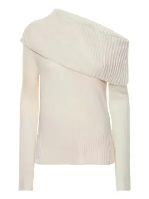 Michael Kors Asymmetric-collar Sweater - Neutrals