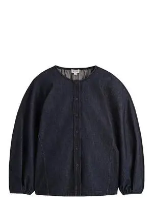 Cos Rounded Denim Top - Indigo