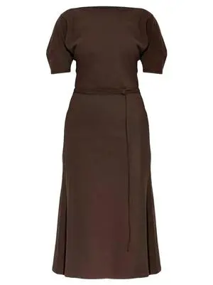 LEMAIRE Tied-waist Midi Dress - Brown