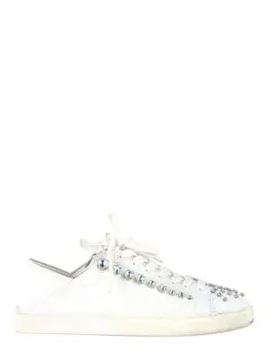 STUART WEITZMAN Convertible Leather Sneakers - White