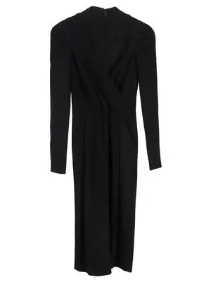 Emporio Armani Long-sleeve Midi Dress - Black