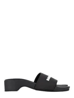 Balenciaga Logo Moulded-footbed Slides - Black