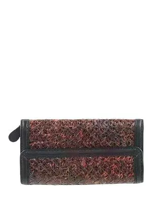 Bottega Veneta Intrecciato Leather Clutch Bag - Red