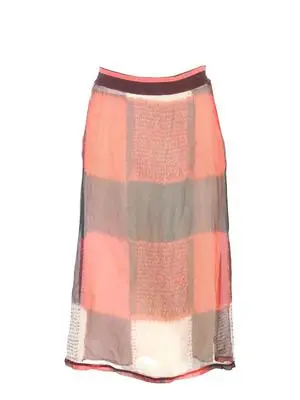 Marni Checked Midi Skirt - Orange