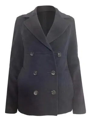 MAX MARA Double-Breasted Virgin-Wool Pea Coat