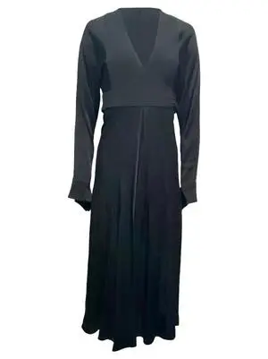 Victoria Beckham V-neck Midi Dress - Black