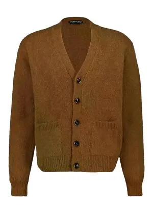 TOM FORD Buttoned V-neck Cardigan - Brown