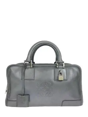 Loewe 2004 28 Amazona Leather Tote Bag - Silver