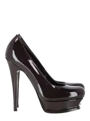 Saint Laurent Tribute Leather Platform Pumps - Purple