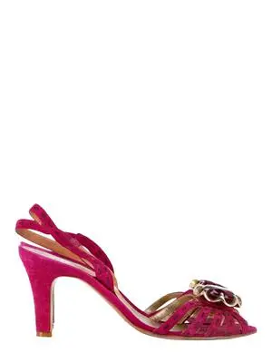 Marc Jacobs Suede Slingback Sandals - Pink