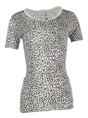 Saint Laurent Animal Print T-shirt - White