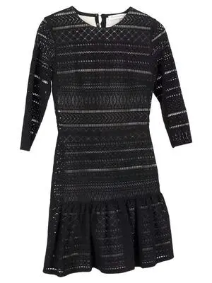Dior Crew-neck Mini Dress - Black