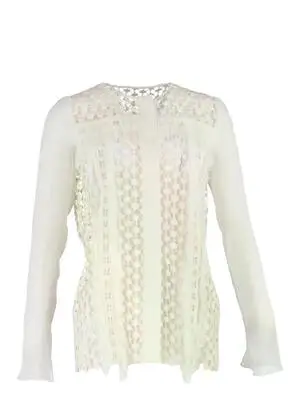 Chloé Lace-paneled Cotton Blouse - White
