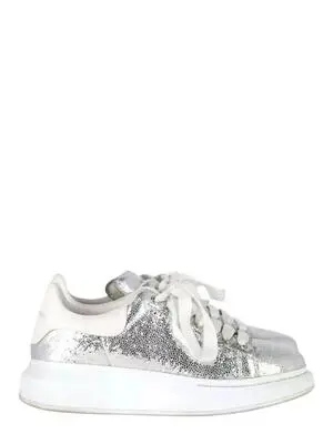 Alexander McQueen Leather Sneakers - Silver