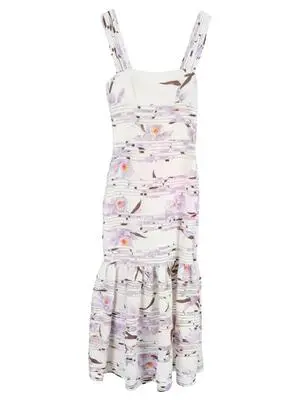 Zimmermann Floral-print Sleeveless Midi Dress - Purple