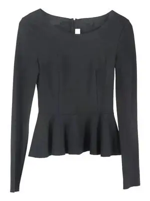 Stella McCartney Long-sleeved Peplum Blouse - Black