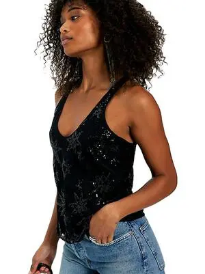 Zadig&Voltaire Tarysa Embellished Lace Tank - Black