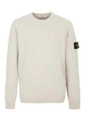 Stone Island Logo Sweater - Beige