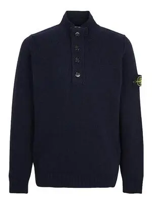 Stone Island Half-zip Knitwear - Navy Blue