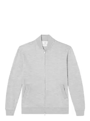Brunello Cucinelli Cashmere-blend Zip-up Sweatshirt - Gray