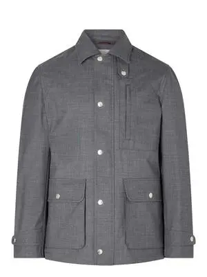 Brunello Cucinelli Virgin Wool Field Jacket - Gray