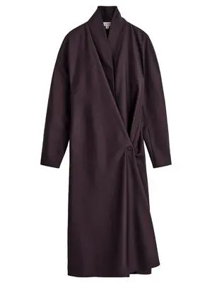 Cos Shawl-collar Wool Wrap Dress - Purple