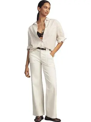 Sanctuary Sculpted Insider Wide-leg Pants - Chalk
