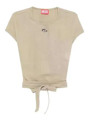 DIESEL® Tie-Detail T-Shirt Neutrals