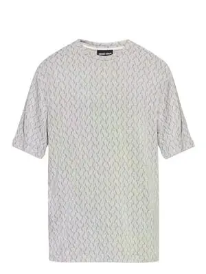 Giorgio Armani Geometric-patterned T-shirt - Neutrals