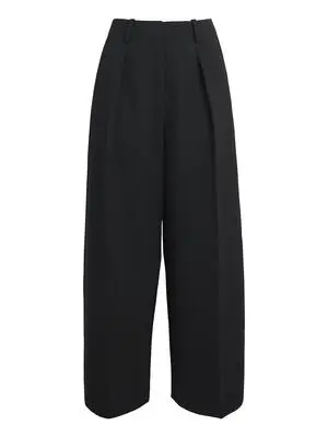 Maje Pleated Wide-leg Trousers - Black
