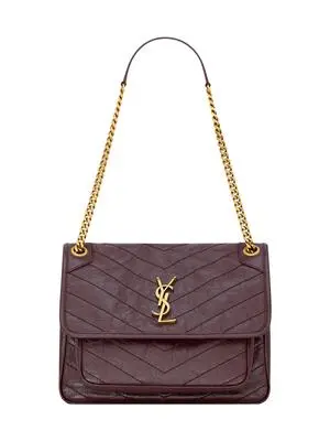 Saint Laurent Medium Niki Shoulder Bag - Burgundy