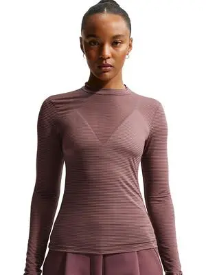 Nike Sportswear Tight Long-sleeve Sheer Top - Purple