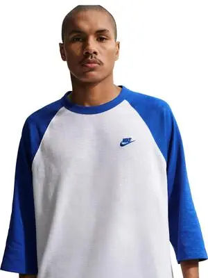 Nike Sportswear Club 3/4-sleeve Raglan Top - Blue