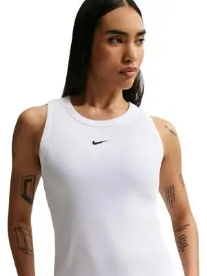 Nike Sportswear Tight Ribbed Tank Top - White