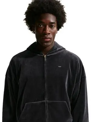 Nike Lebron Velour Full-zip Basketball Hoodie - Black
