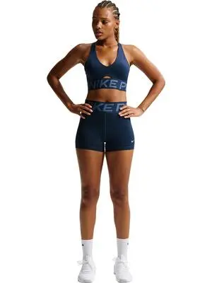 Nike Pro Sculpt High-waisted 3" Biker Shorts - Blue