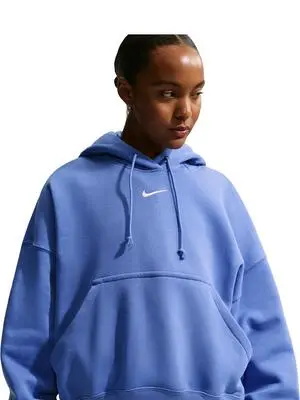 Nike Sportswear Phoenix Fleece Over-oversized Pullover Hoodie - Blue