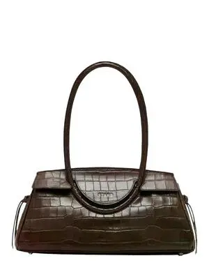Staud Maude Logo-detail Shoulder Bag - Brown