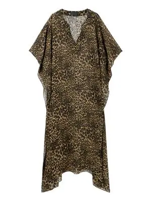 NILI LOTAN Erica Leopard-print Kaftan - Animal Print