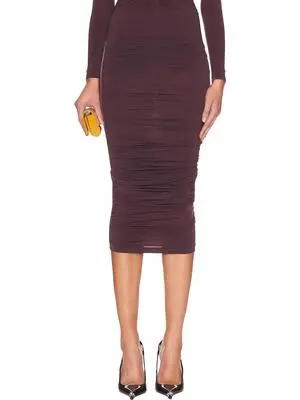 Wolford Sheer Drape Skirt - Wild Plum