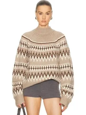 SEROYA Tirza Sweater - Driftwood Fairisle