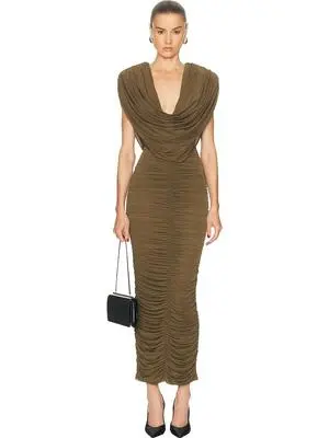 Ronny Kobo Parish Dress - Burnt Olive