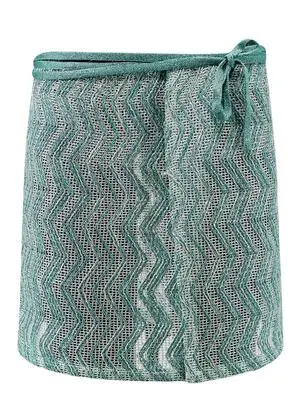 Missoni Viscose Blend And Sequin Mini Skirt - Green