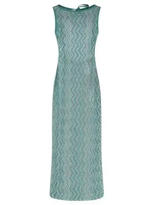 Missoni Laminated Viscose Long Dress - Blue