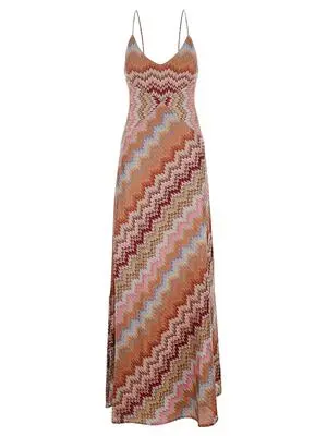 MISSONI Long Viscose Chevron Dress