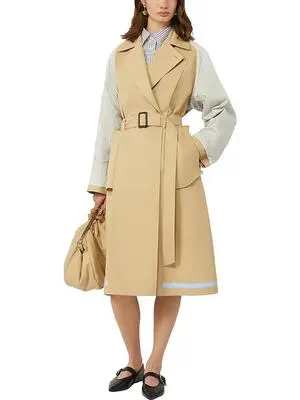 Max Mara Wkdcanasta Reversible Midi Trench Coat - Beige